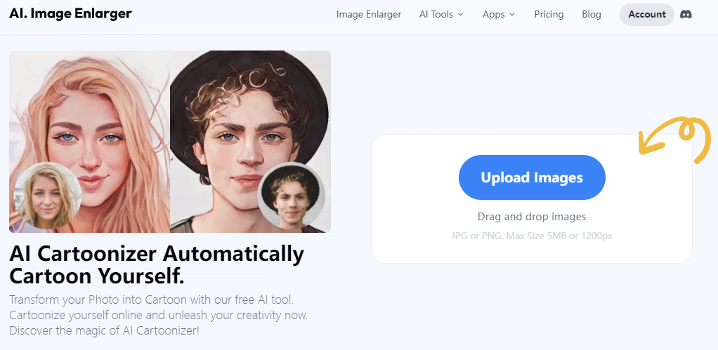 Imglarger AI Cartoonizer Lets You Have Fun with Cartoon Photos